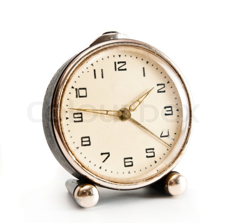 Old desktop alarm clock isolated on ... | Stock image | Colourbox