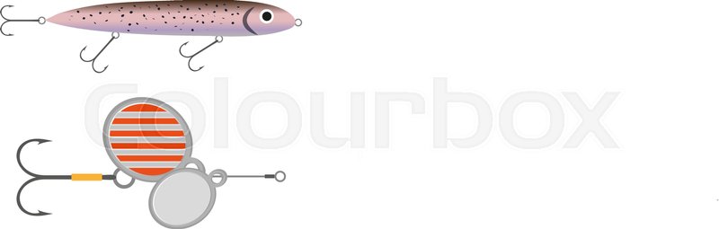 Fishing bait. icon flat, cartoon ... | Stock vector | Colourbox