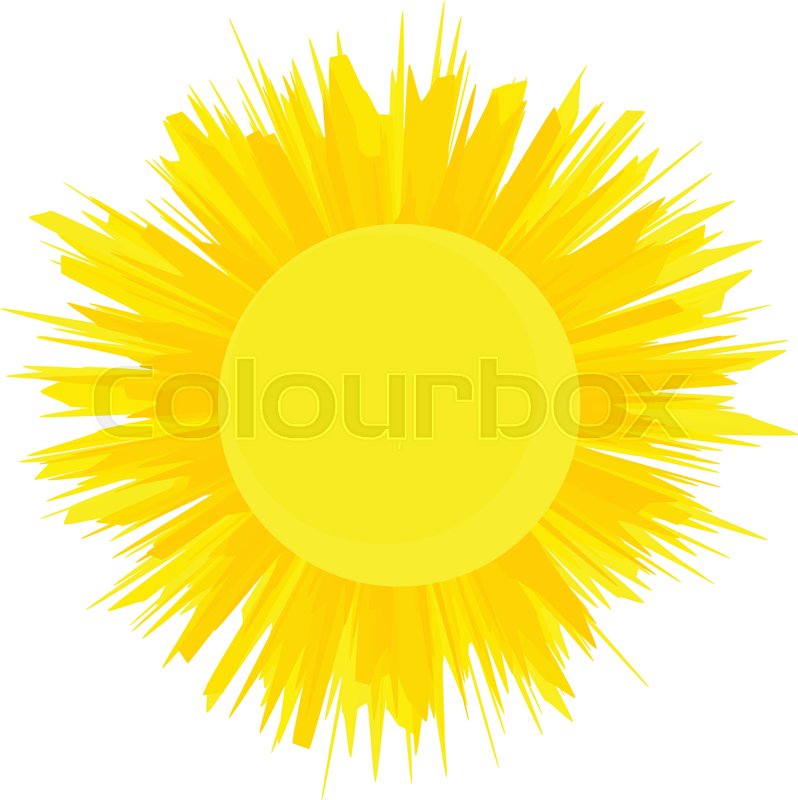 The sun is shining icon. Cartoon ... | Stock vector | Colourbox