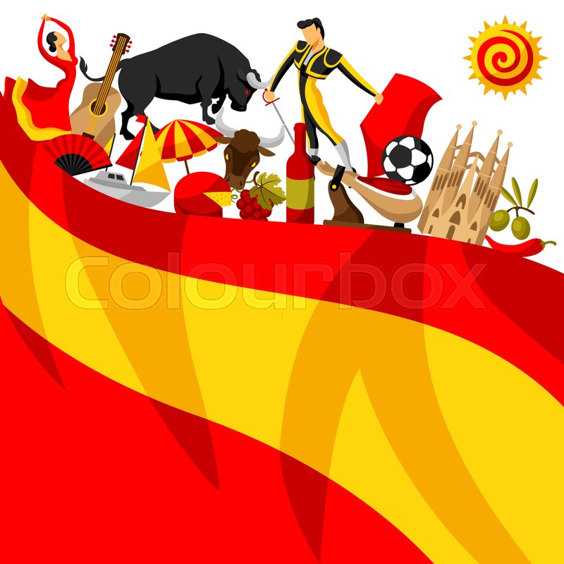 Spain background design. Spanish ... | Stock vector | Colourbox