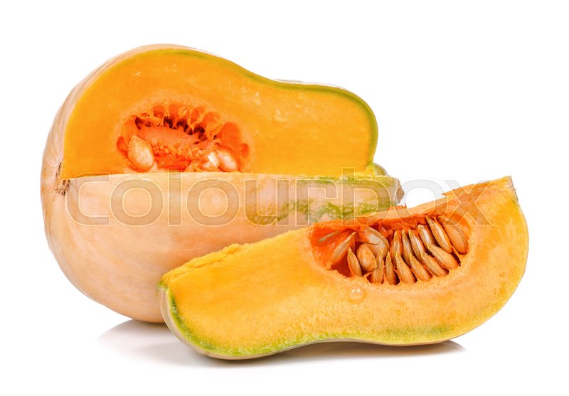 Butternut isolated on the white ... | Stock image | Colourbox