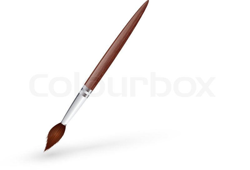 Pinsel auf weißem Hintergrund | Stock-Vektor | Colourbox
