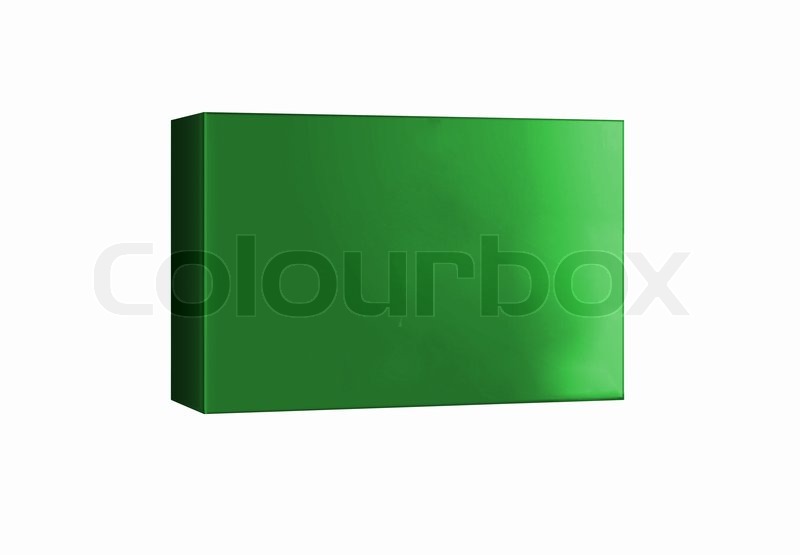 Green box isolated on white background ... | Stock image | Colourbox
