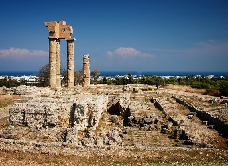 Columns - a historic landmark, Rhodes, ... | Stock image | Colourbox