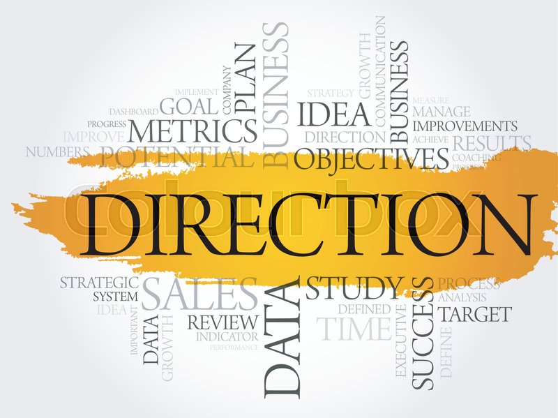 Direction word cloud, business concept | Stock vector | Colourbox