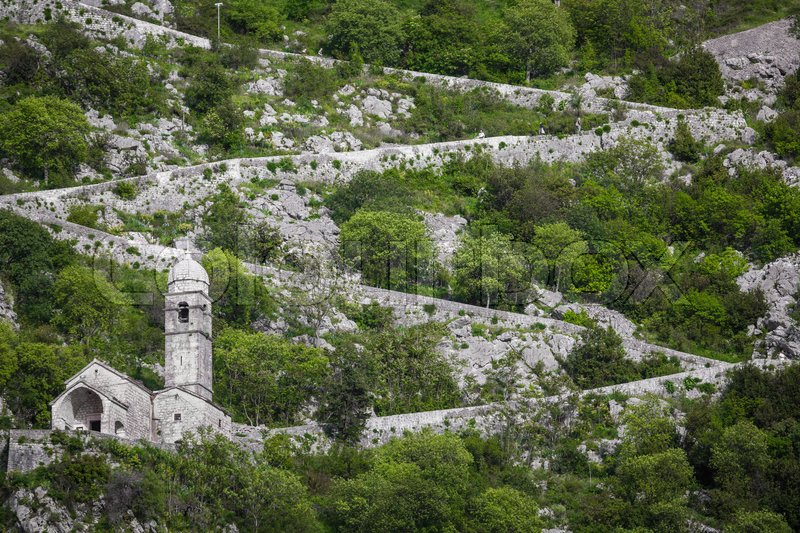 Old church inside Stari Grad, Kotor, ... | Stock image | Colourbox