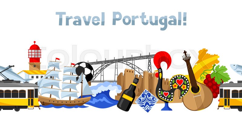 Portugal background design. Portuguese ... | Stock vector | Colourbox