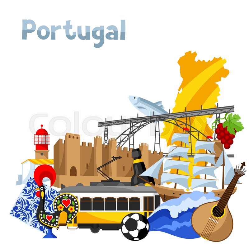 Portugal background design. Portuguese ... | Stock vector | Colourbox