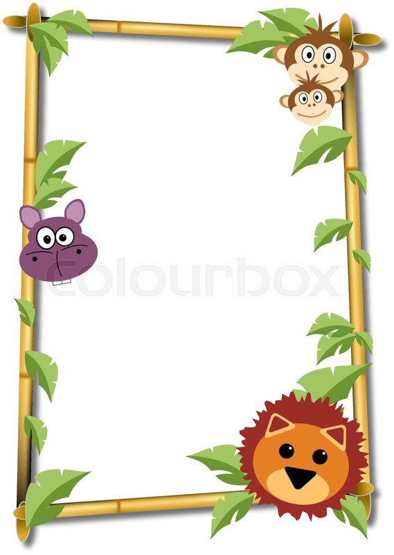 Jungle background frame | Stock vector | Colourbox