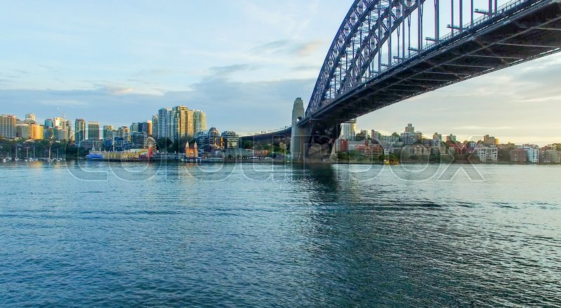 Sydney Harbour Bridge, aerial view at ... | Stock image | Colourbox