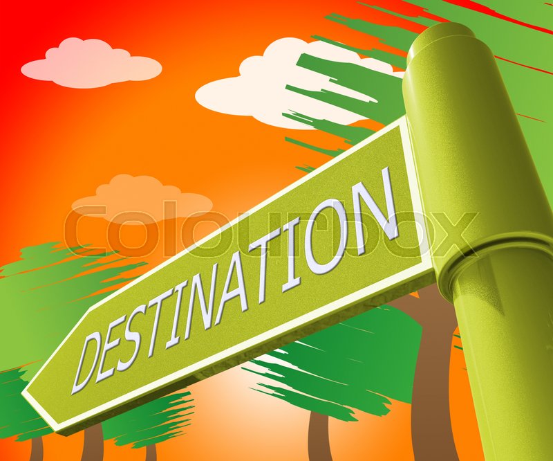 Destination iRoad Sign Representing ... | Stock image | Colourbox