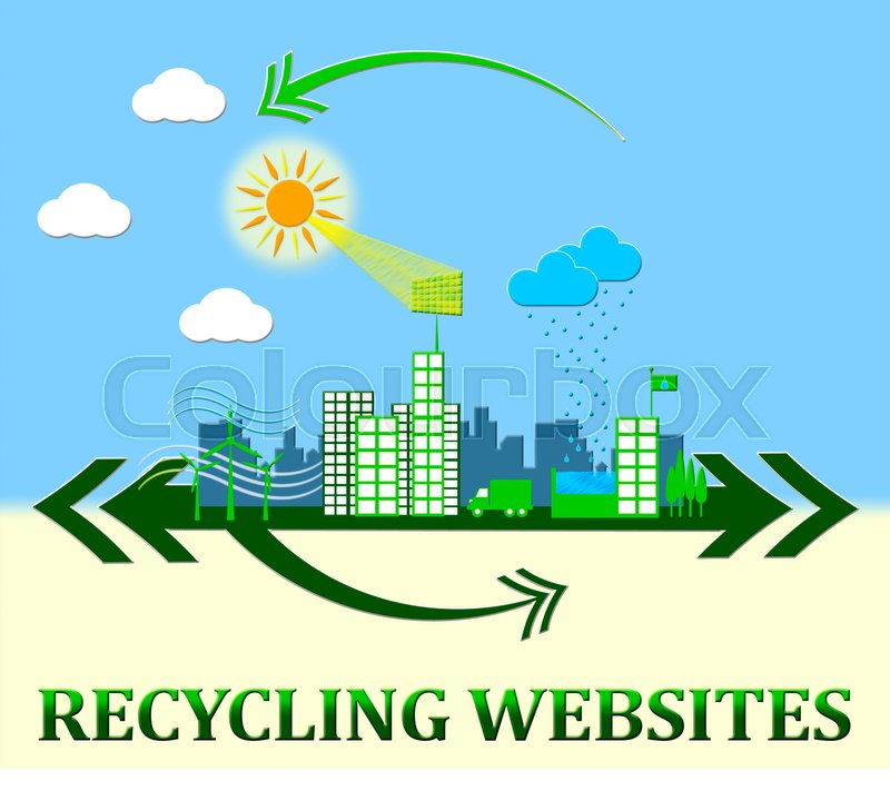 Recycling Websites Town Showing Recycle ... | Stock image | Colourbox