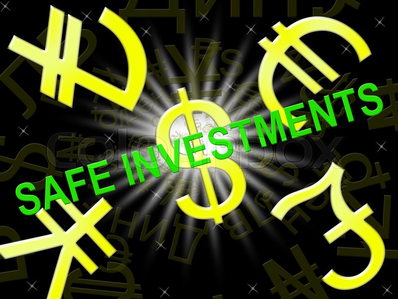 Safe Investments Symbols Means Low Risk ... | Stock image | Colourbox