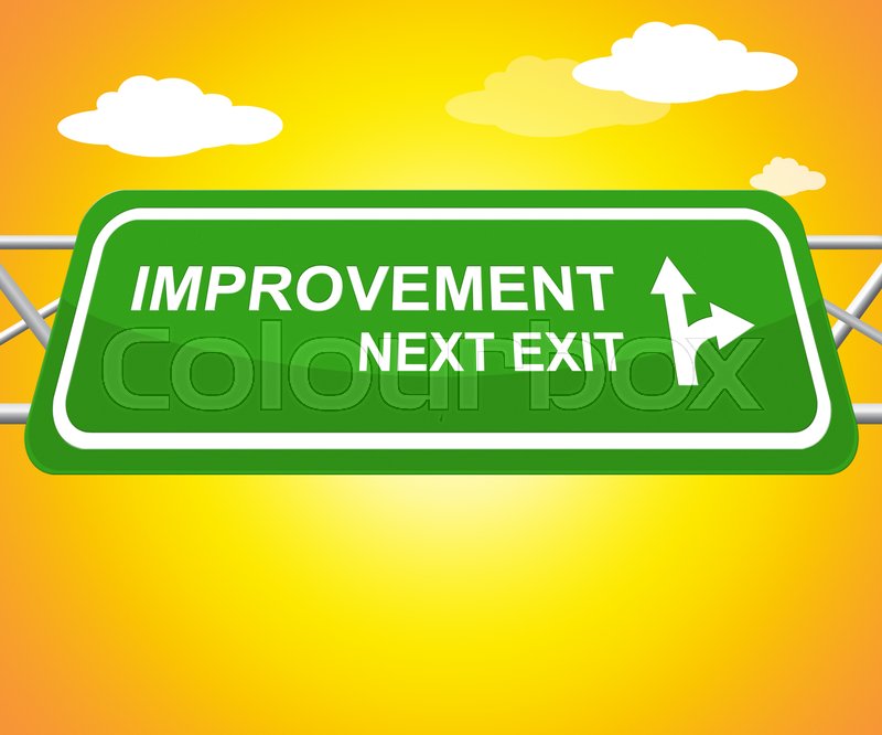 Improvement Sign Showing Progress ... | Stock image | Colourbox