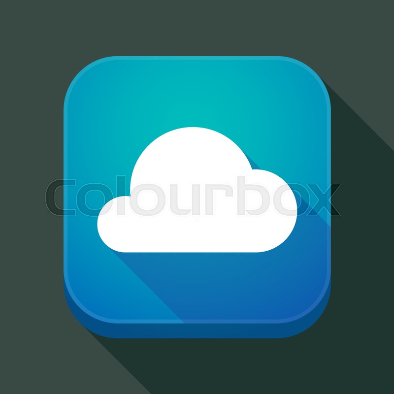 Illuatration of a long shadow app icon ... | Stock vector | Colourbox