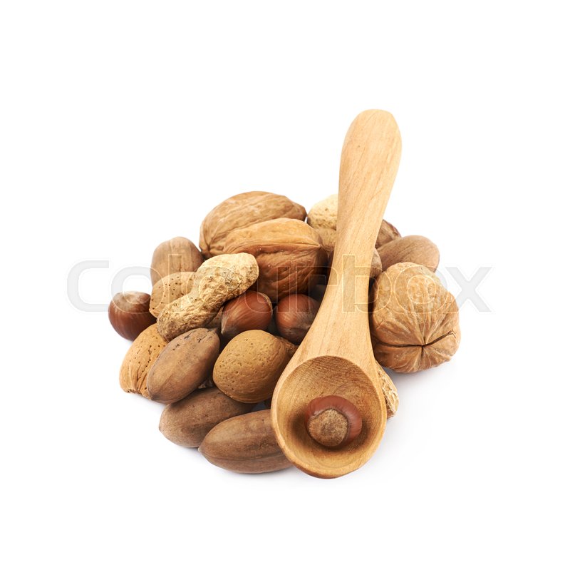Pile of multiple different kind of nuts ... | Stock image | Colourbox