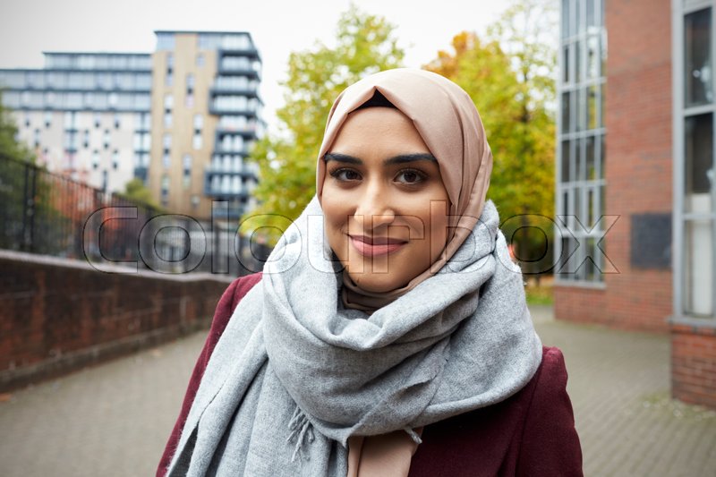 Portrait Of British Muslim Woman In ... | Stock image | Colourbox
