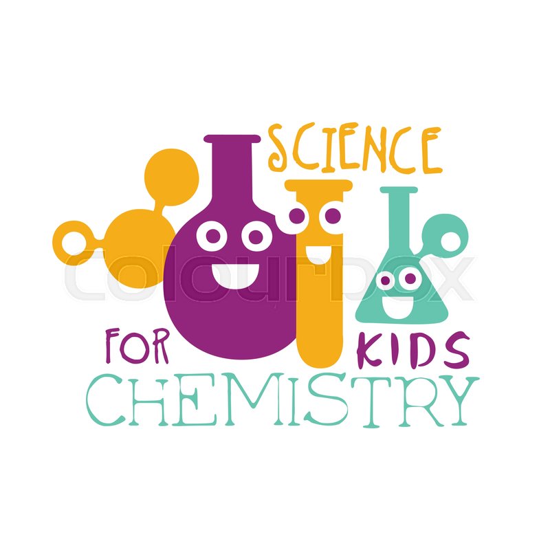 Chemistry science for kids logo ... | Stock vector | Colourbox