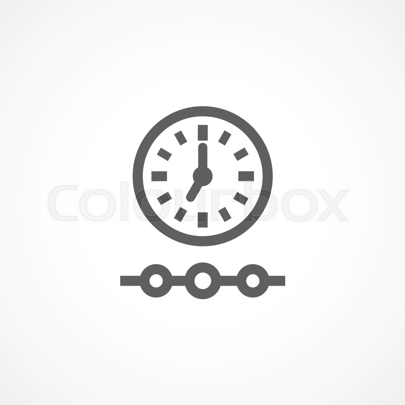 Gray Timeline icon on white background | Stock vector | Colourbox