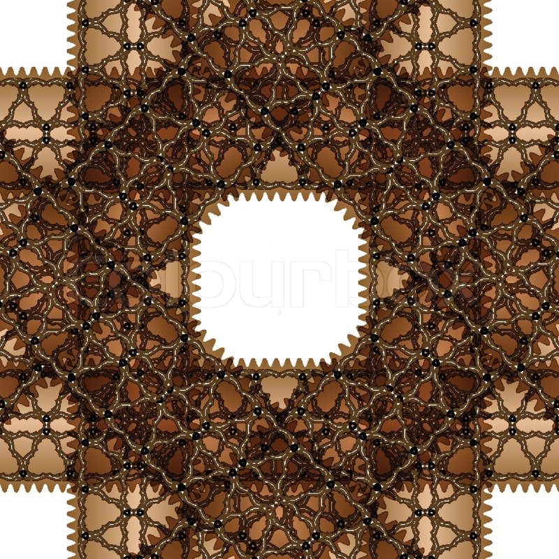 Brown pattern, abstract seamless ... | Stock vector | Colourbox