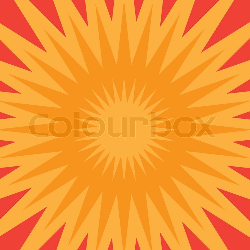 An orange starburst illustration that ... | Stock vector | Colourbox
