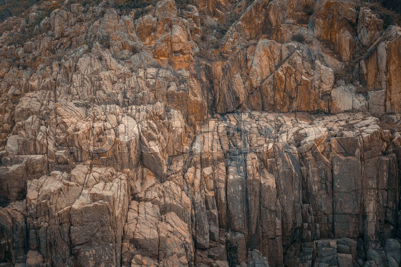 Stone mountain sharp cliff texture ... | Stock image | Colourbox