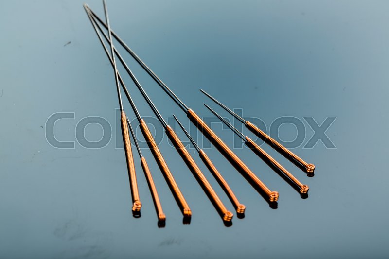 Several needle for acupuncture are ... | Stock image | Colourbox