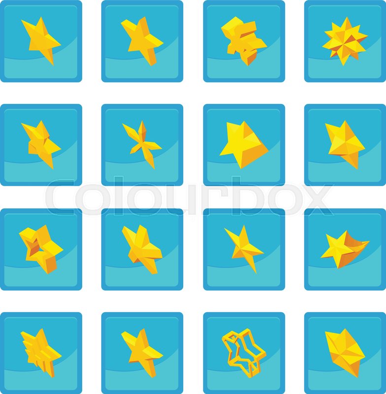 Star icon blue app for any design ... | Stock vector | Colourbox