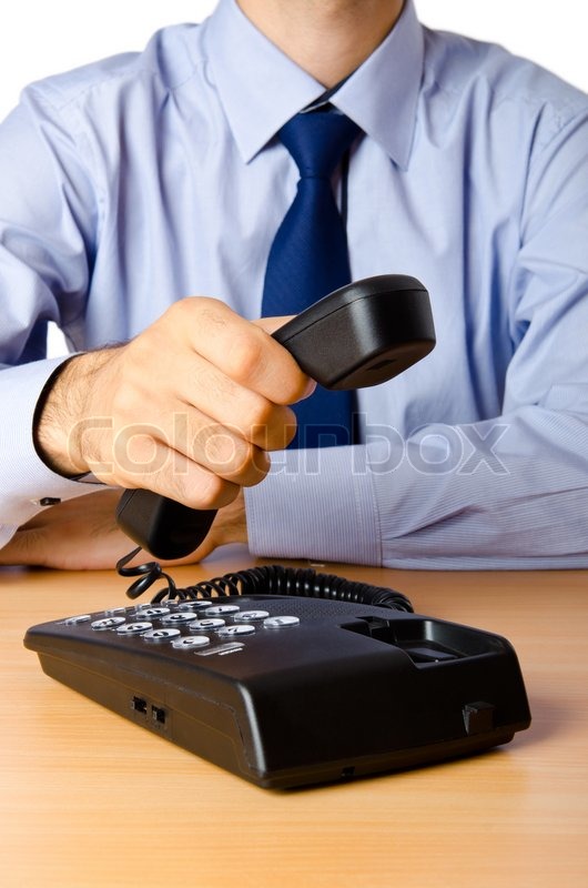 Unternehmer sprechen über das Telefon | Stock Bild | Colourbox