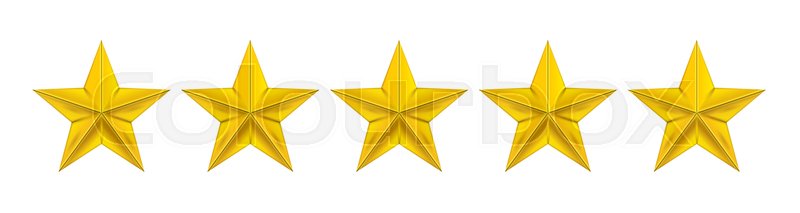 Zero to five star review or rating | Stock vector | Colourbox