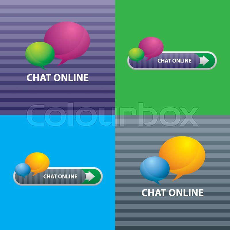 Button of chat online for ... | Stock vector | Colourbox