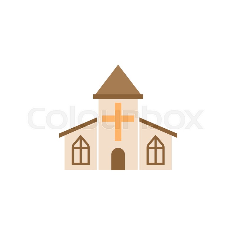 Church solid icon, religious monument ... | Stock-Vektor | Colourbox