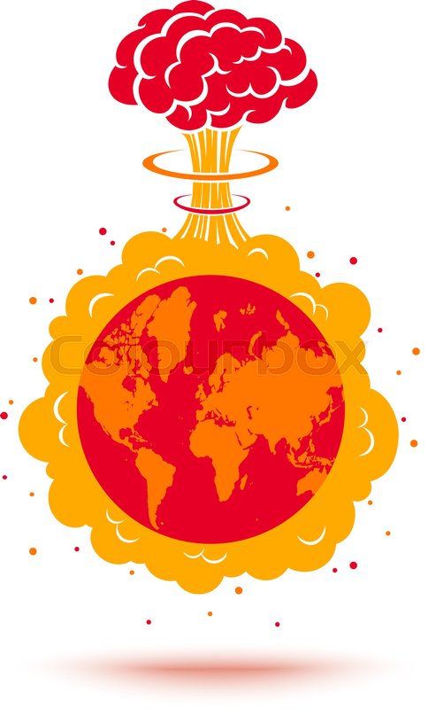 Vector illustration of a bomb and ... | Stock vector | Colourbox