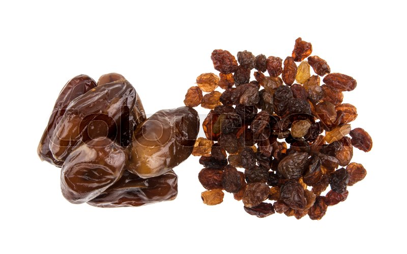 Figs and raisins isolated on white ... | Stock image | Colourbox