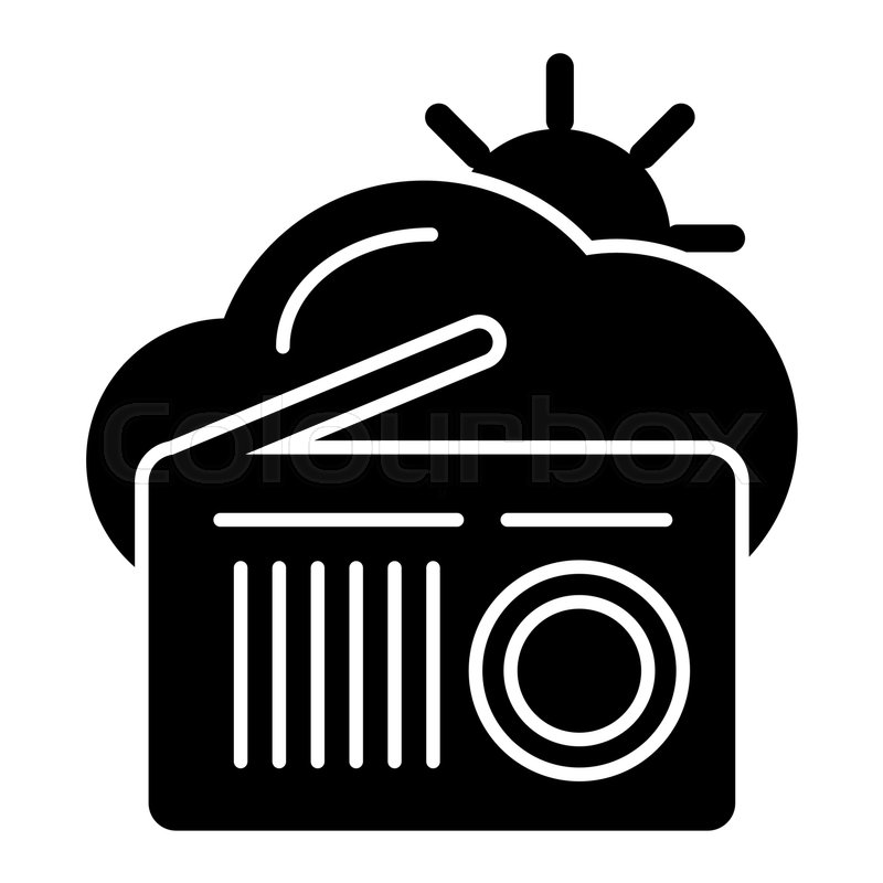 Vector weather forecast for the radio. ... | Stock vector | Colourbox