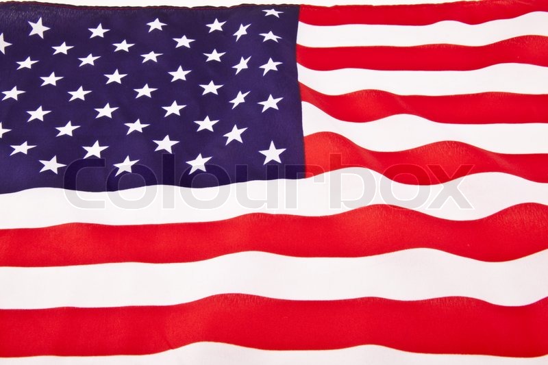 An American flag background waving in ... | Stock image | Colourbox