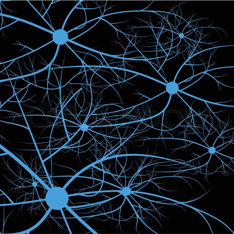 Nerve cells of the human. Strand ... | Stock vector | Colourbox