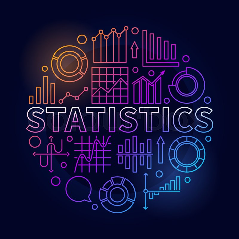Round statistics illustration - vector ... | Stock vector | Colourbox