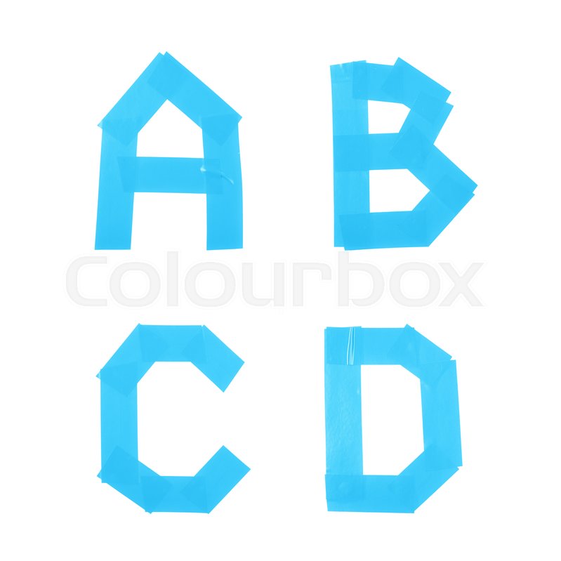 Set of A,B,C,D letter symbols made of ... | Stock image | Colourbox