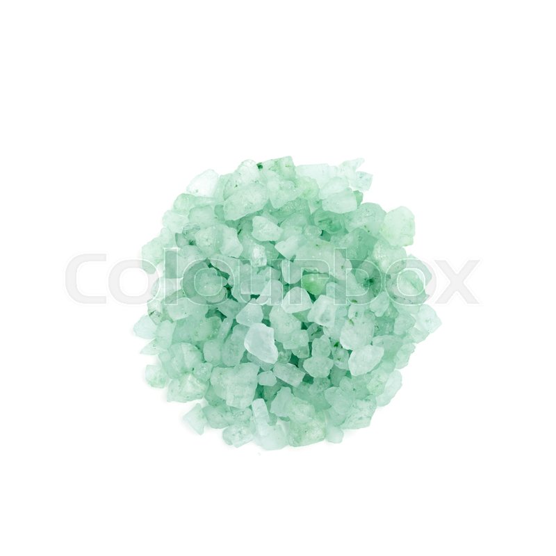 Pile of salt crystals isolated over the ... | Stock image | Colourbox