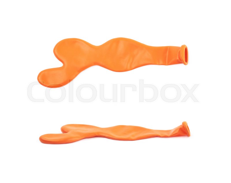 Unblown shaped balloon isolated over ... | Stock image | Colourbox