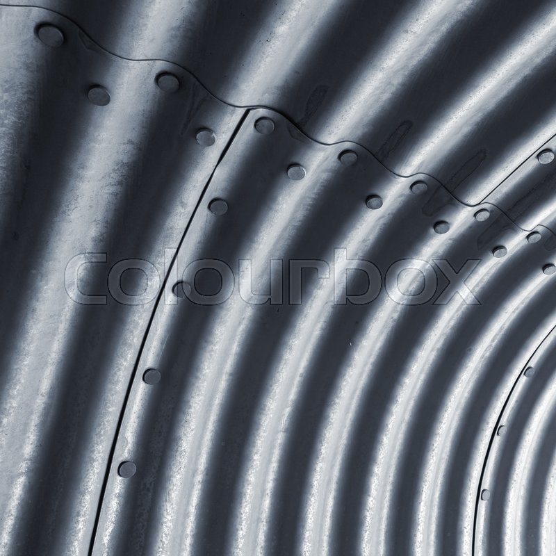 Corrugated metal wall pattern, square ... | Stock image | Colourbox