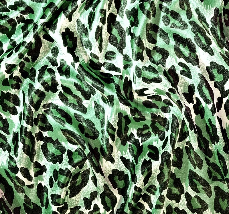 Silk leopard print fabric close up ... | Stock image | Colourbox