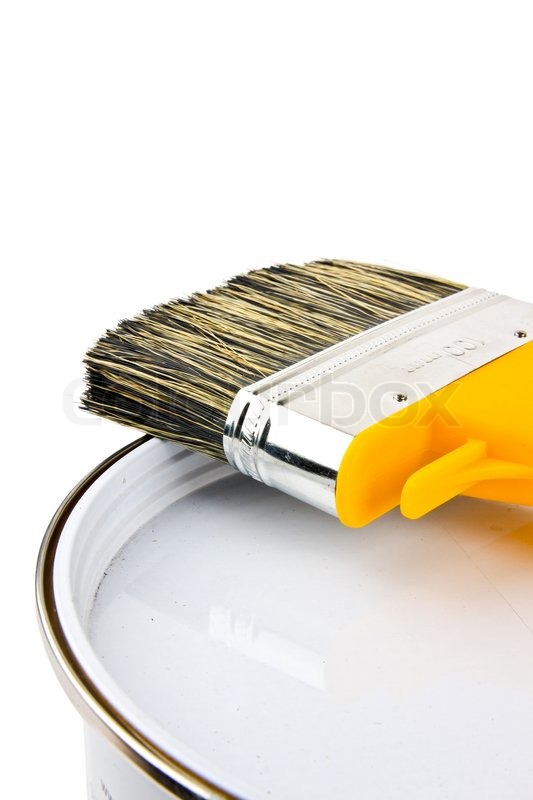 Paint brush and paint bucket | Stock image | Colourbox