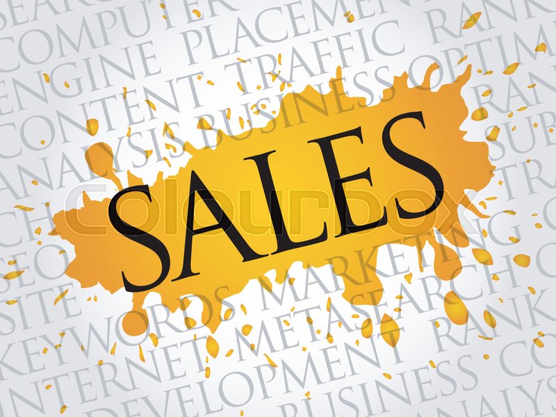 Sales word cloud, business concept | Stock vector | Colourbox