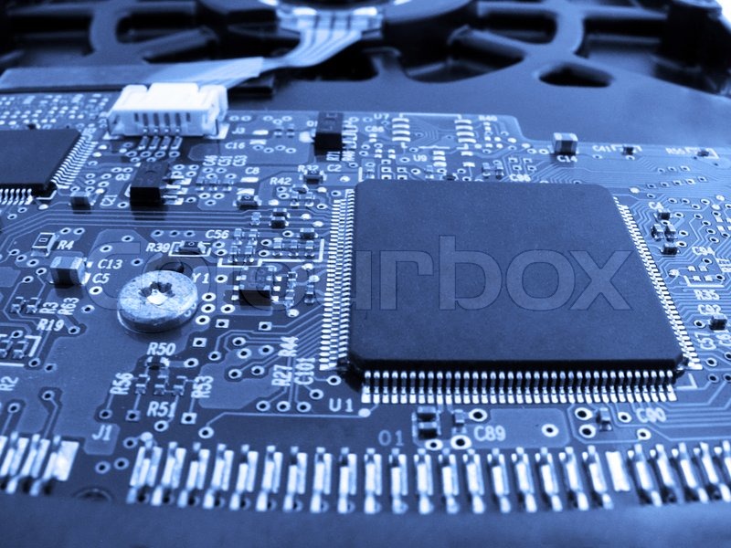 Chip on pc hard drive | Stock image | Colourbox