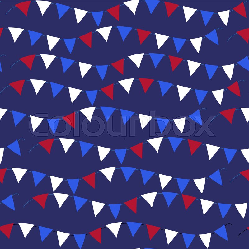 American USA flag seamless patterns. ... | Stock vector | Colourbox