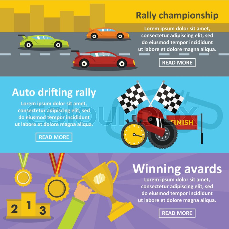 Racing auto banner horizontal concept ... | Stock vector | Colourbox