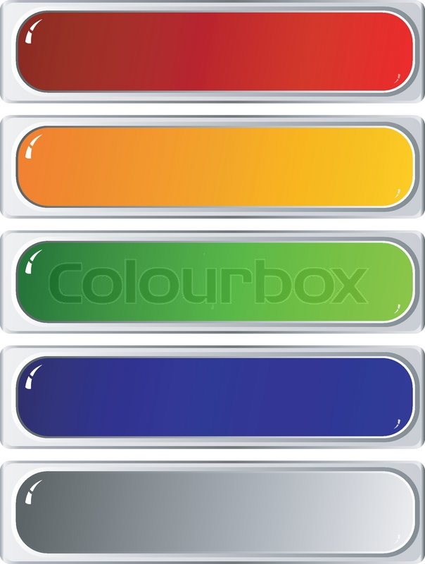 Set of color long buttons 3 | Stock vector | Colourbox