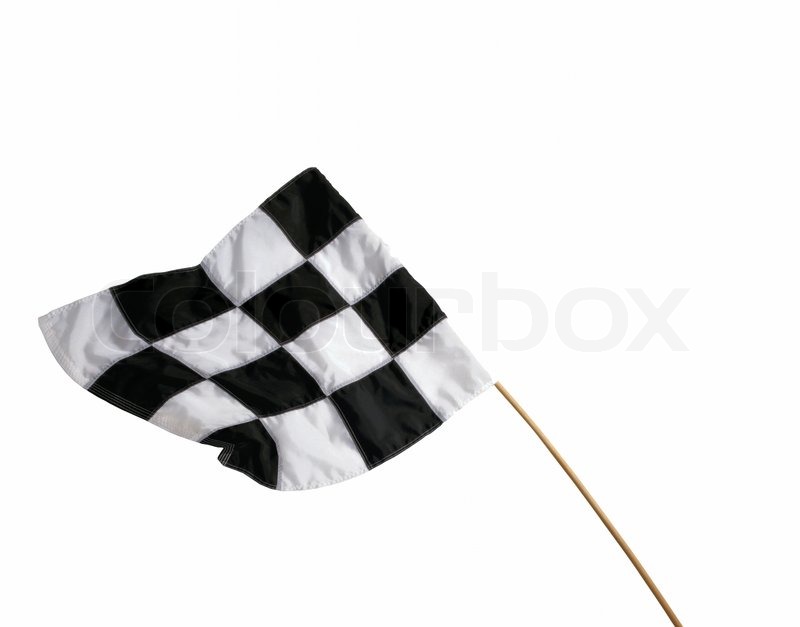 Zielflagge auf dem weißen Hintergrund ... | Stock Bild | Colourbox